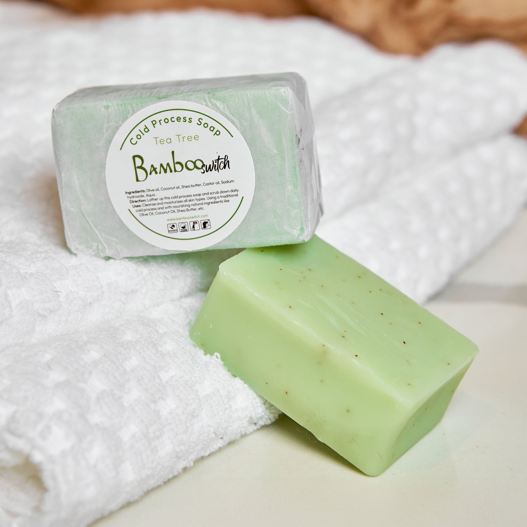 All Natural Cold Process Soap Bar| Tea Tree | Bamboo Switch®