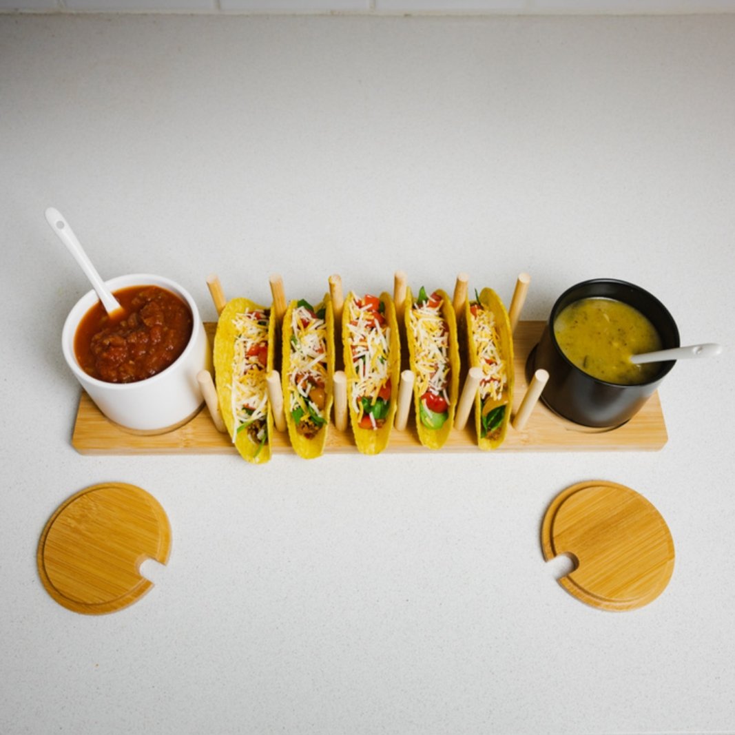 Taco Holder Set for 5 Tacos | Bamboo Switch®